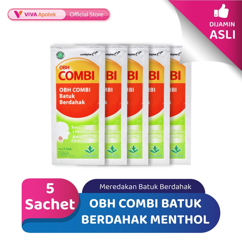 Jual OBH Combi Batuk Berdahak Menthol untuk Meredakan Batuk Berdahak (5 ...