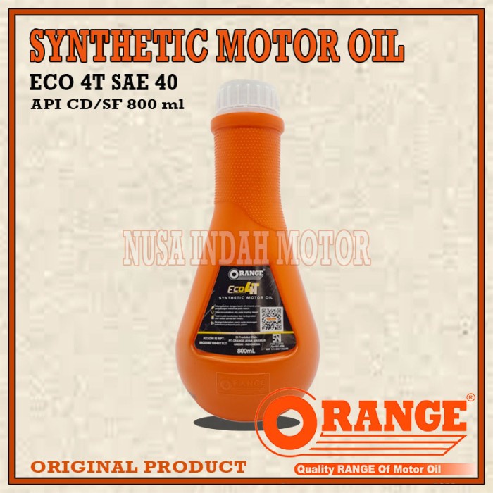 Jual OLI ORANGE ECO SAE 40 4T - 800ml 1000ml | Shopee Indonesia