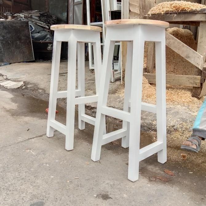 Jual Ready! Ready Stok Kursi Bar Bulat Kayu Jati Belanda Original ...