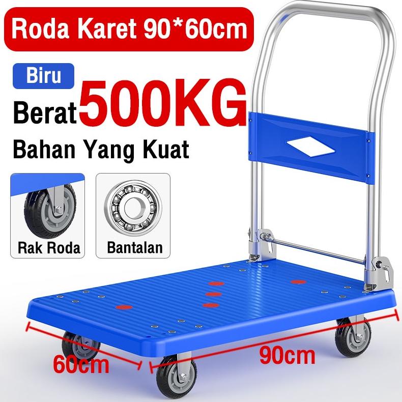 Jual Gzl938 Handtruck Besi Silent Wheel 500 Kg Hand Truck Folding Cart ...