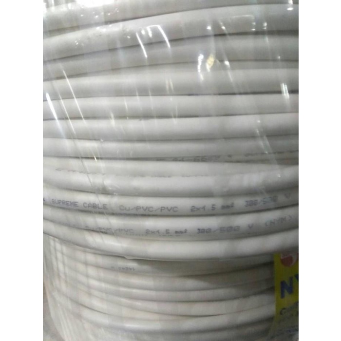 Jual KABEL LISTRIK TUNGGAL NYM 2X1,5MM SUPREME ROLL 100M | Shopee Indonesia
