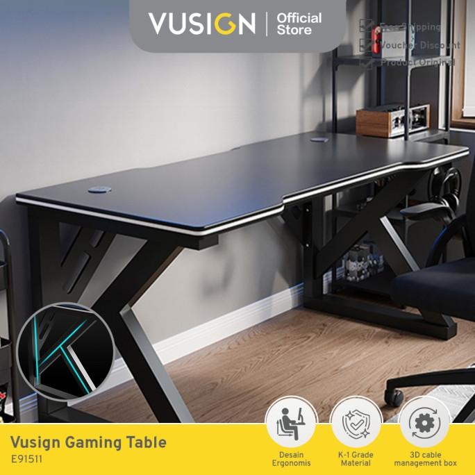 Jual Deli Meja Gaming/Meja Komputer/Gaming Table Hitam Box Kabel E915X ...