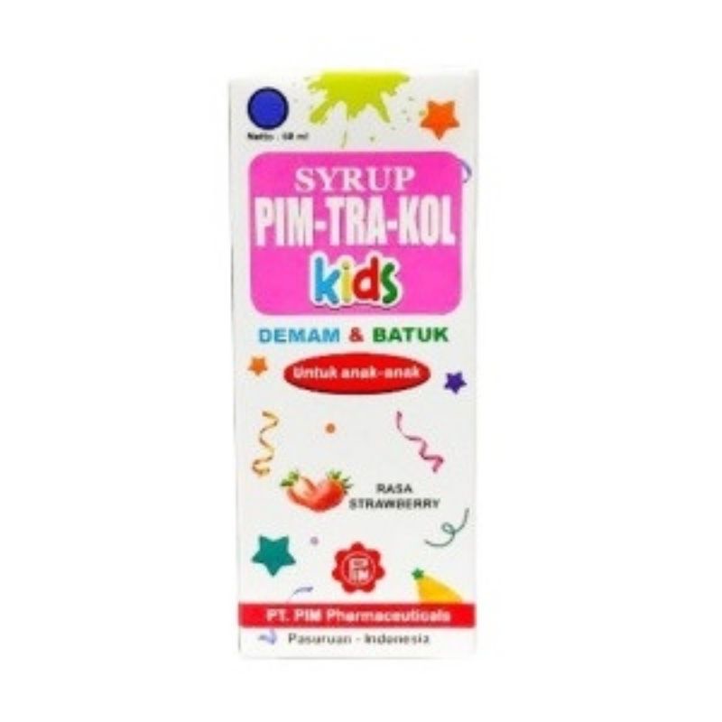 Jual PIM-TRA-KOL kids 60ml sirup obat demam dan batuk pada anak rasa ...