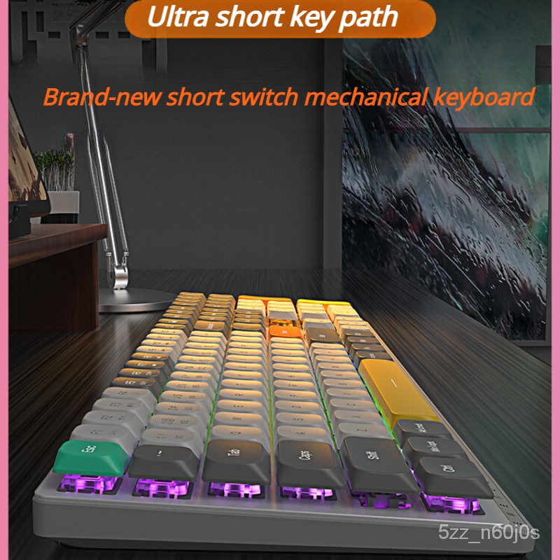 Jual &ECHOME Ultra Thin Wireless Mechanical Keyboard Slim Compact 110 ...