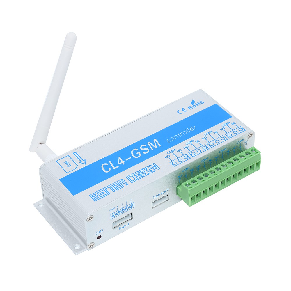 Jual SMS GSM APP 4 Channel Relay Switch Controller CL4-GSM For Gate ...