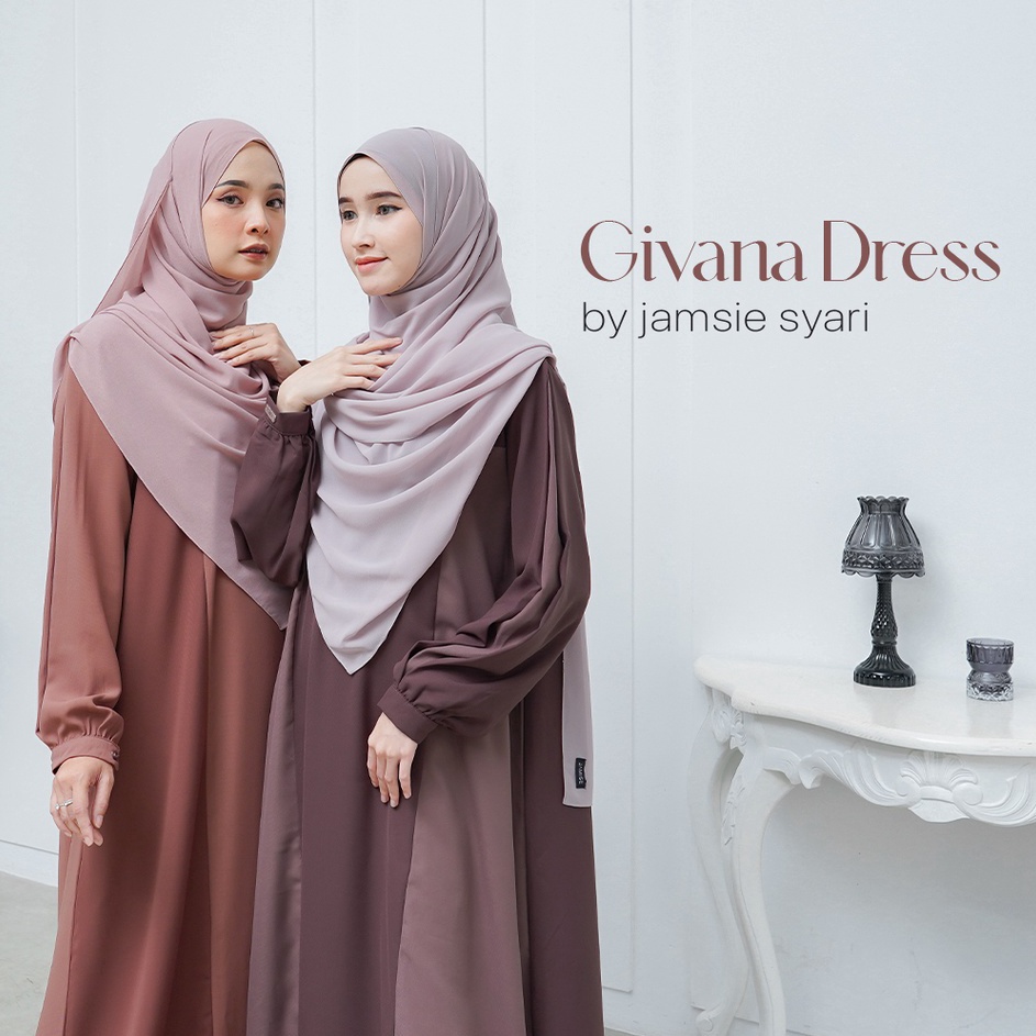 Jual Stok Banyak Jamise | Givana Dress - Abaya 2 Warna | Shopee Indonesia