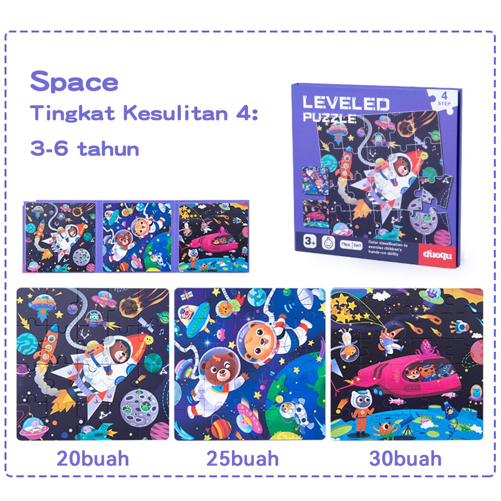 Jual JCHO Puzzle Magnet Anak 3 In 1 Mainan Edukasi Puzzle Anak Leveled Puzzle 5 Step | Shopee ...