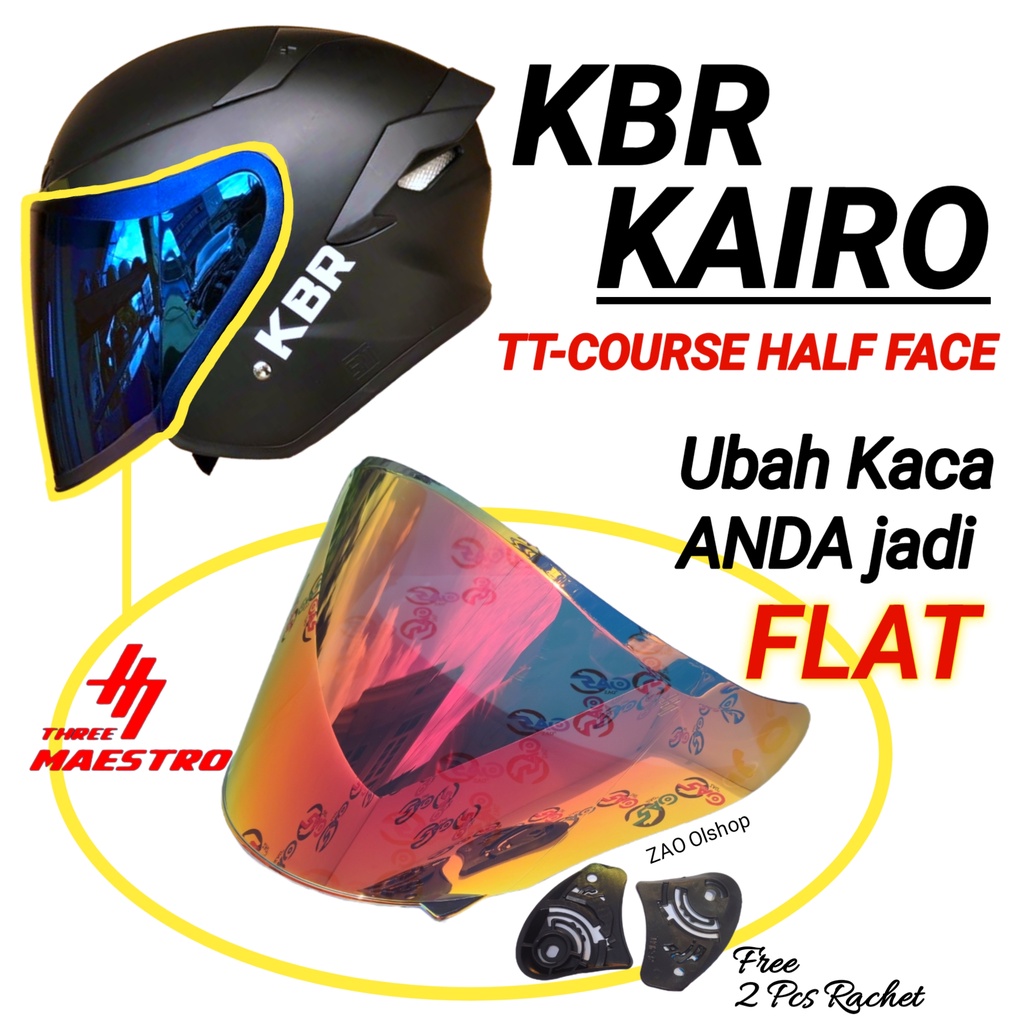 Jual Kaca Helm KBR KAIRO Visor Helmet FLAT venom open (bukan untuk njs ...