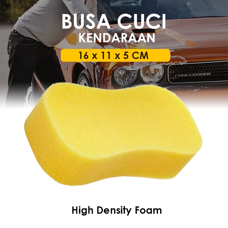 Jual Sponge Busa Cuci Mobil Motor Piring Kuning / Busa Foam Wash Tebal ...