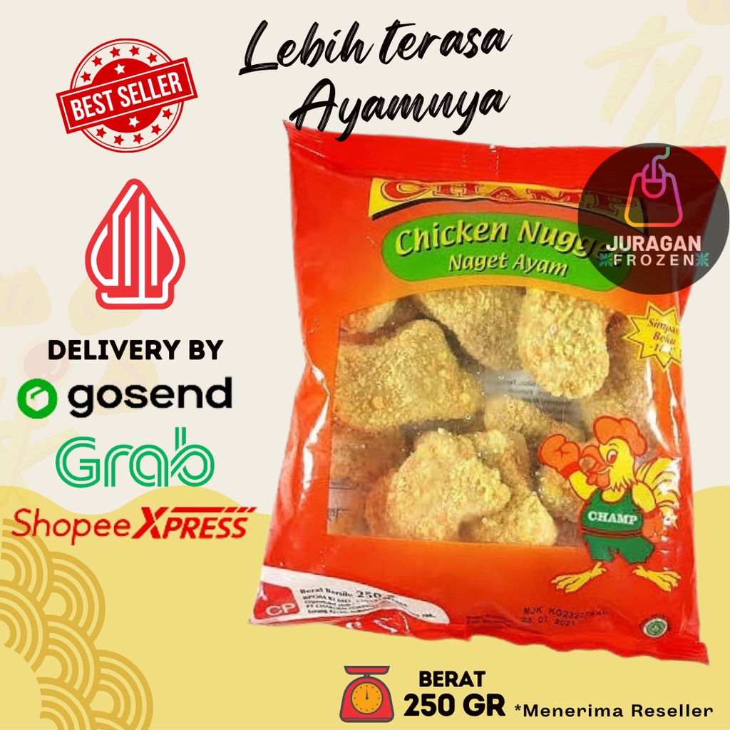 Jual CHAMP CHICKEN NUGGET AYAM CRUNCHY 225gr / NUGET CHAMP / NAGET AYAM ...