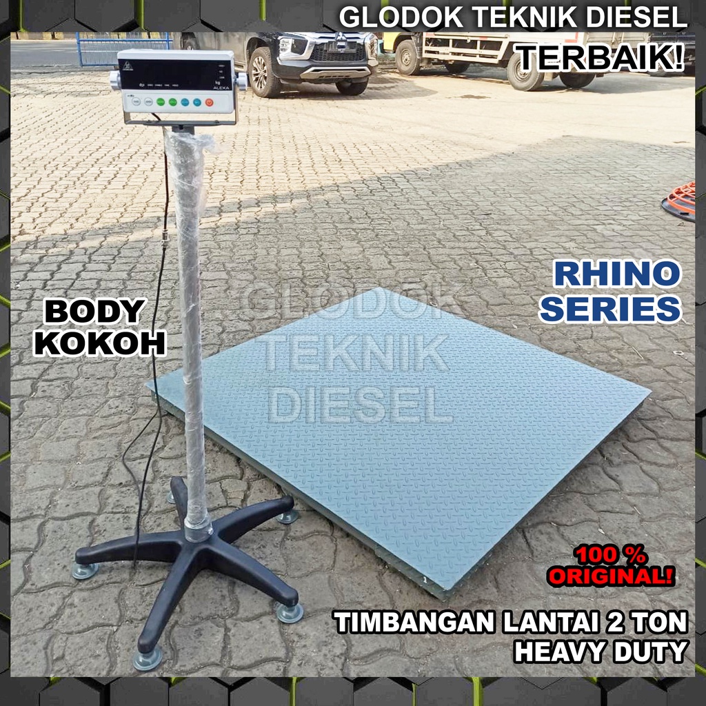 Jual Timbangan Lantai 2 Ton 2000 Kg x 1 kg 1,2 x 1,2 m Rhino Alexa ...