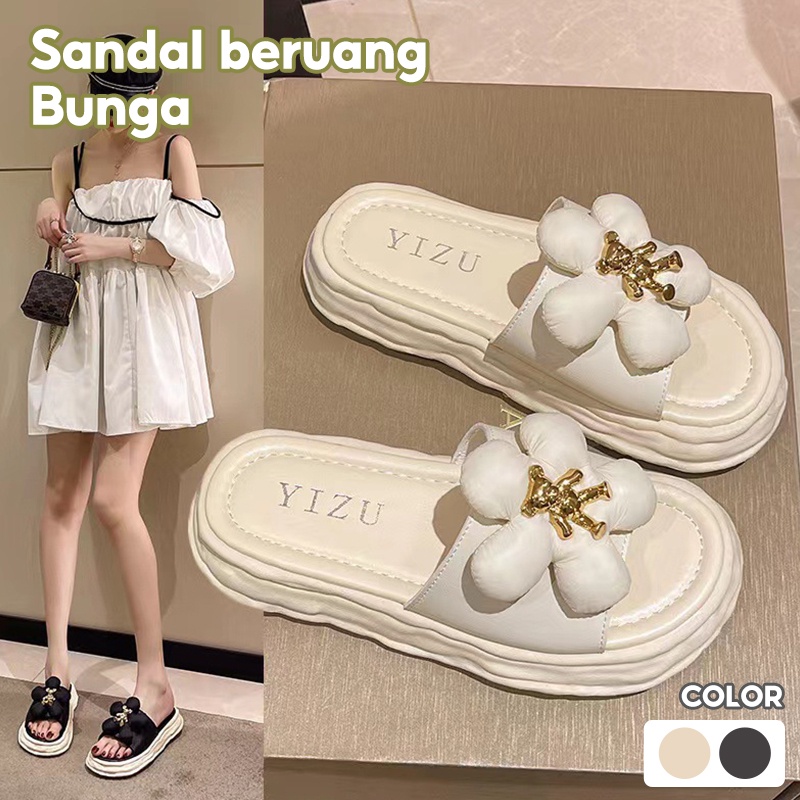 Jual YooWoo Sandal bunga / sandal fashion / wedges / sandal pesta ...