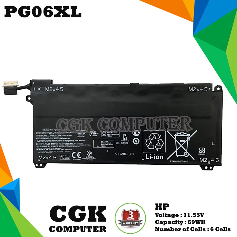 Jual Baterai Laptop Hp Omen 15-DH 15-DH000 15T-DH100 HSTNN-DB9F PG06XL ...