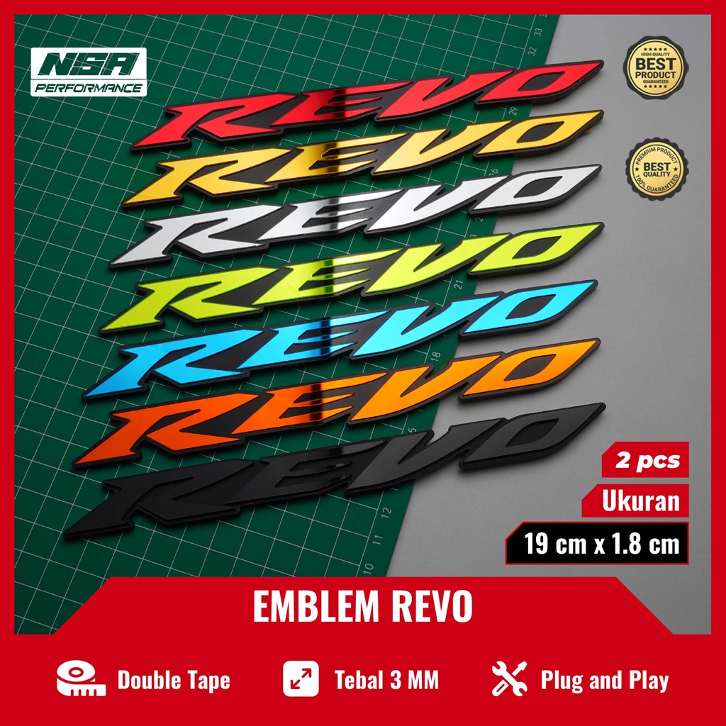 Jual NSA 2PCS EMBLEM REVO LOGO REVO FIT TIMBUL BUKAN STIKER REVO X ...