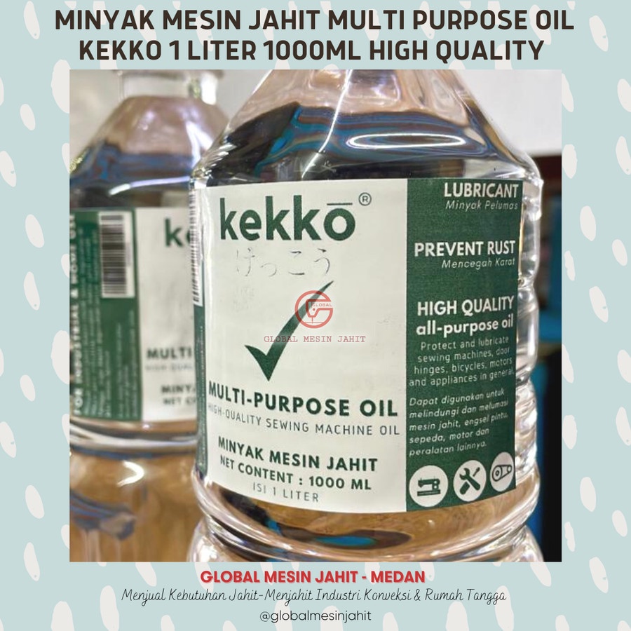 Jual Minyak Pelumas Oli Mesin Jahit KEKKO 1 Liter Multi Purpose Oil ...