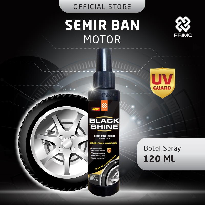 Jual PRIMO Black Shine Semir Ban Mobil Motor 120 mL | Shopee Indonesia