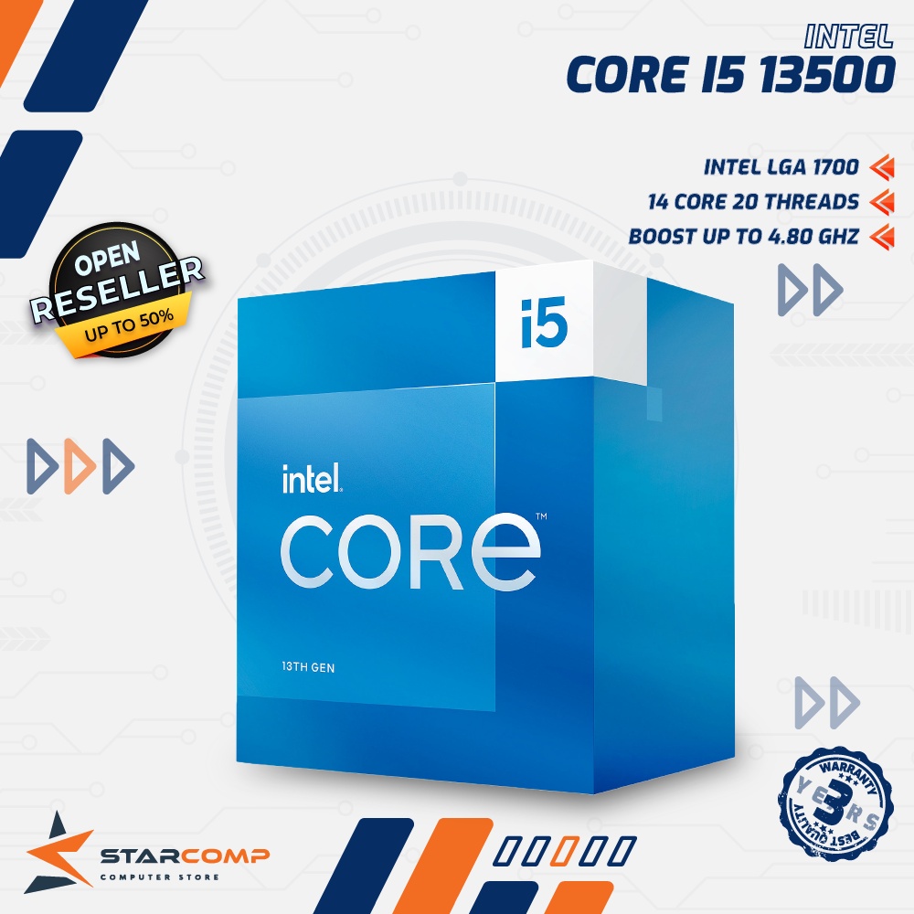 Jual Processor Intel Core i5 13500 BOX 14 Cores 20 Threads Raptor Lake ...