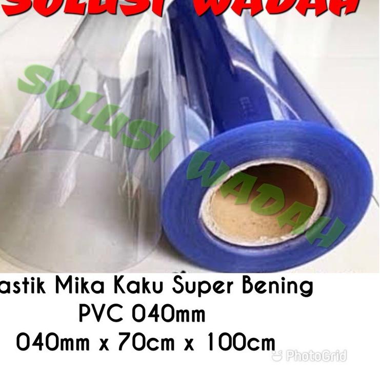 Jual ORIGINAL% Plastik Mika Kaku Rigid PVC Super clear, Lebar 70cm Tebal 040mm | Shopee Indonesia