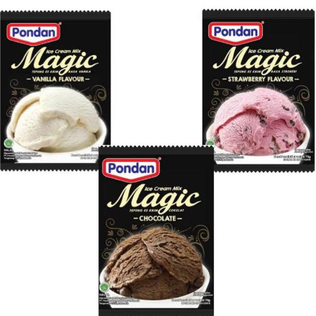 Jual ORIGINAL% bubuk es krim pondan magic ice cream all variant instan ...