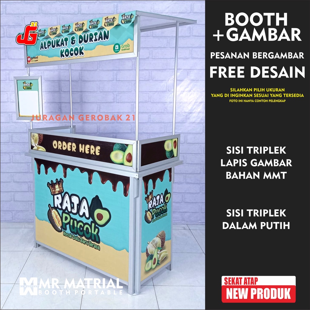 Jual Booth Portable Model Sekat Atap Gerobak Lipat Untuk Jualan ...