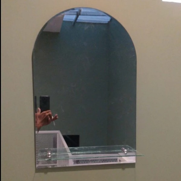 Jual Cermin bulat kamar mandi dinding 60 cm Elips / oval motif | Shopee ...