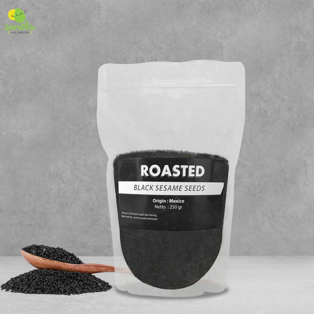 Jual Roasted Black Sesame Seeds 250 gram | Shopee Indonesia