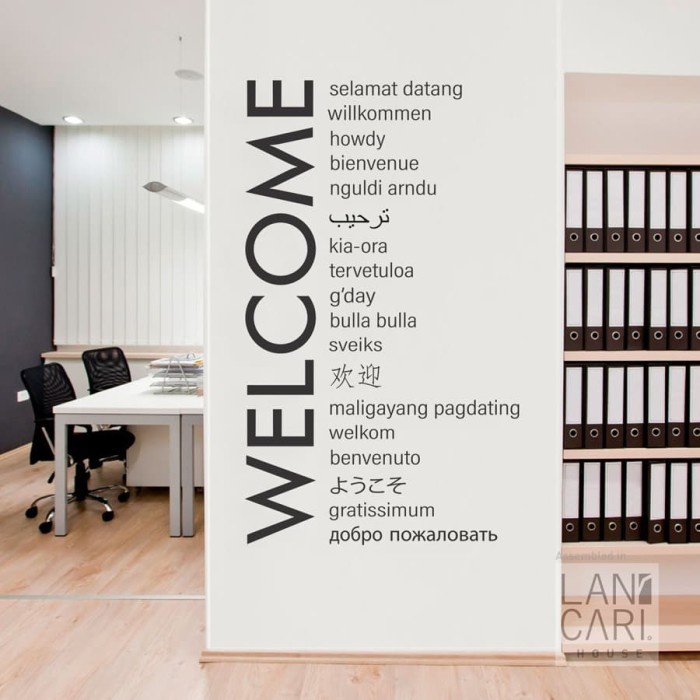 Jual stiker dinding Kaca Welcome selamat datang wall window sticker ...