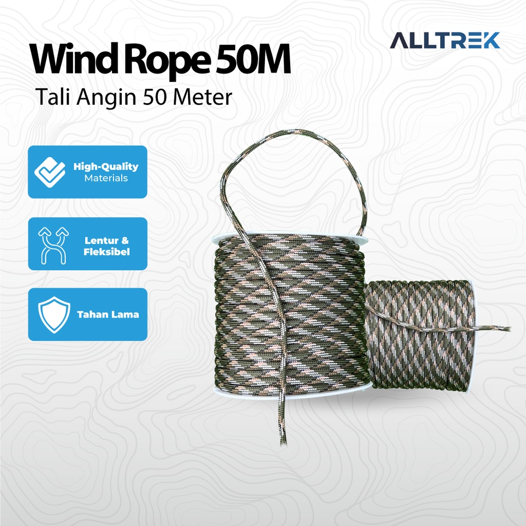 Jual ALLTREK Wind Rope Tali Angin Outdoor Camping 50M | Shopee Indonesia