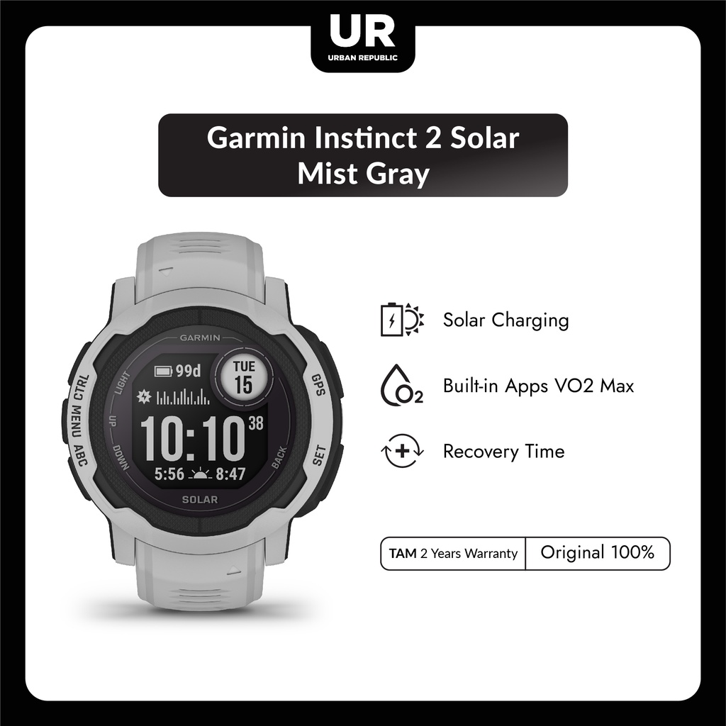 Jual Garmin Instinct 2 Solar - Mist Gray | Shopee Indonesia