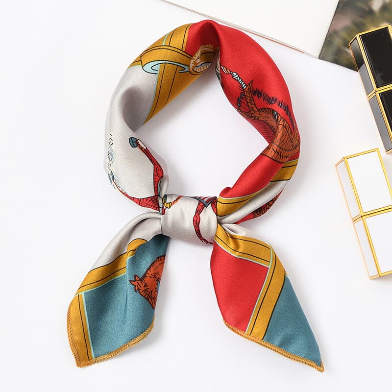 Jual Syal leher syal pramugari scraf sutra 50x50 syal kepala syal tas ...