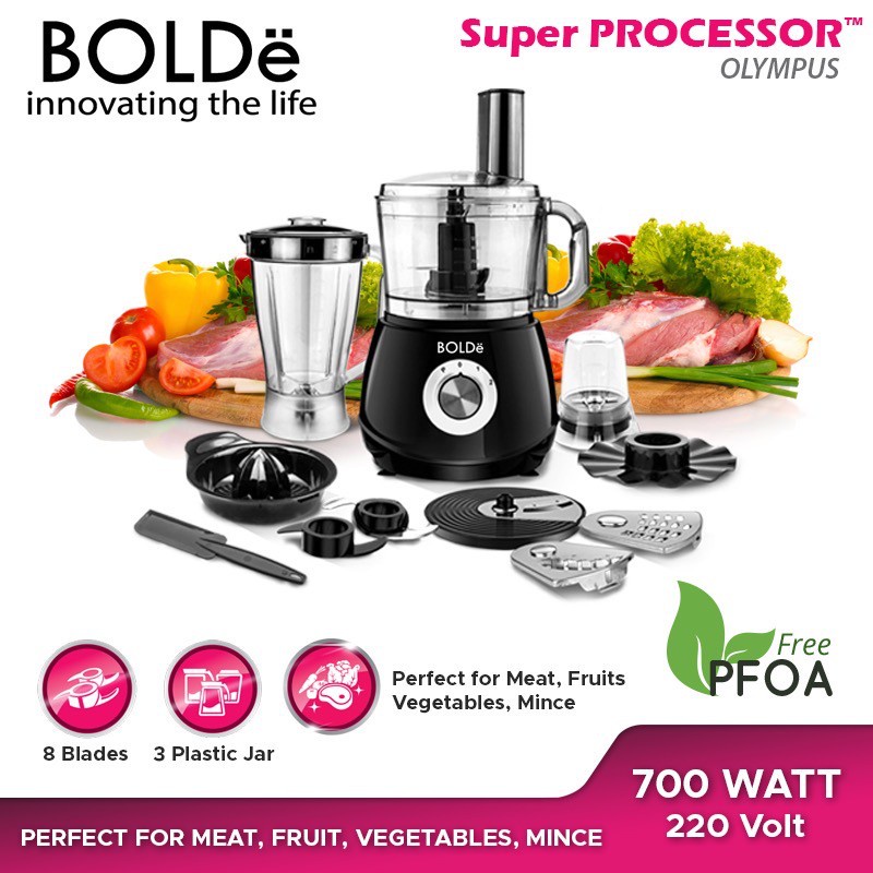 Jual BOLDe SUPER FOOD PROCESSOR OLYMPUS 22In1 BLENDER SETT LENGKAP ...