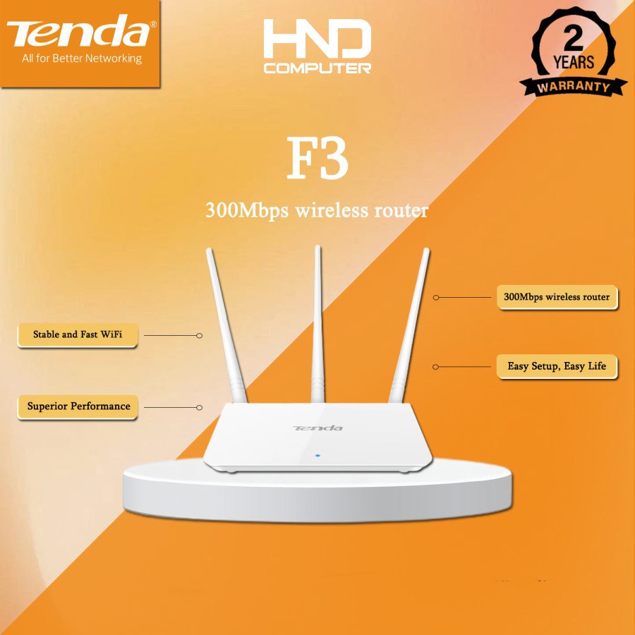 Jual Tenda F3 300Mbps Easy Setup Router | Shopee Indonesia