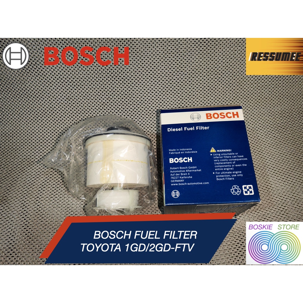 Jual Filter Solar Fortuner Innova Hilux Bosch Fuel Filter 1GD 2GD FTV ...