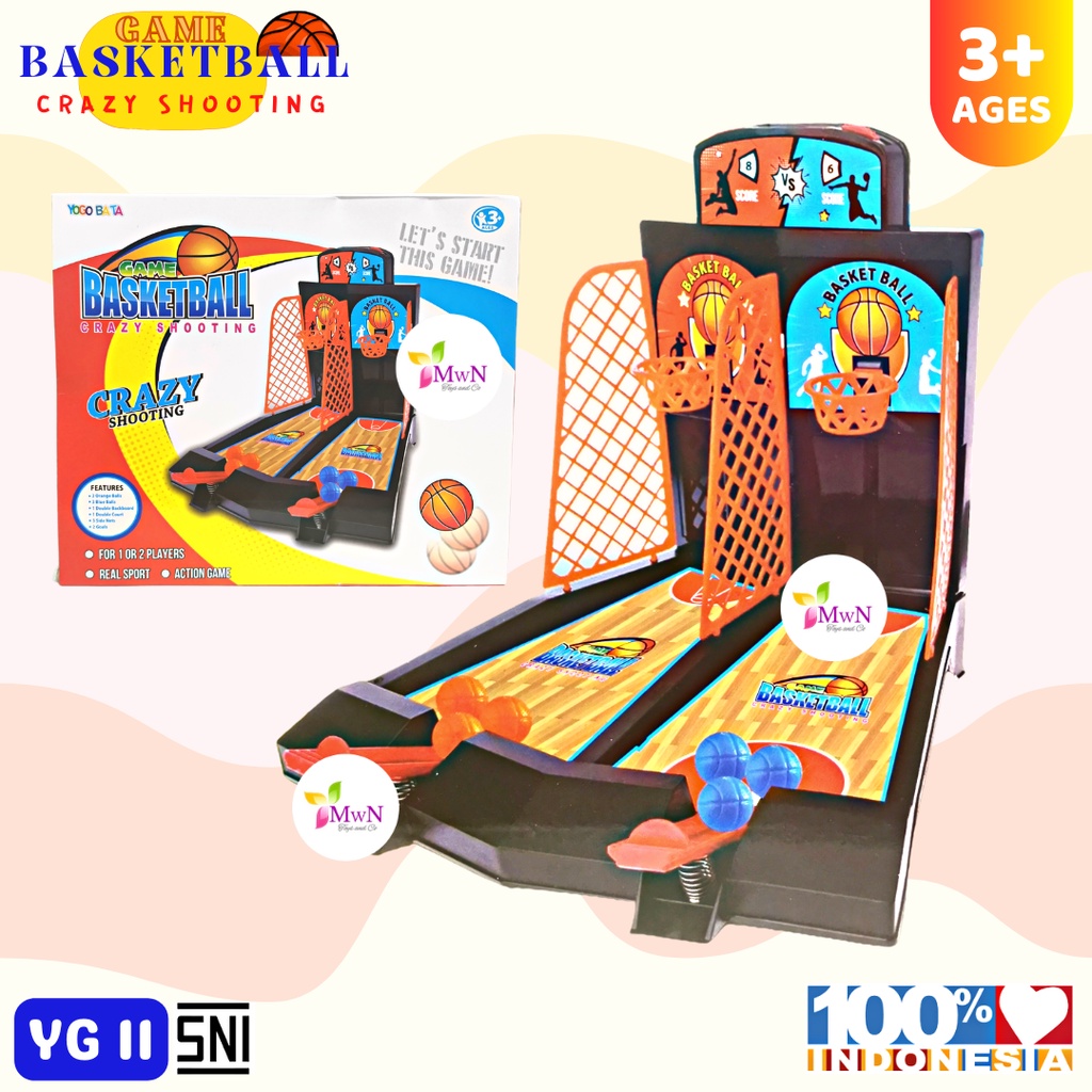 Jual MWN Mainan Ring Basket Basketball Crazy Shooting game YG11 ...