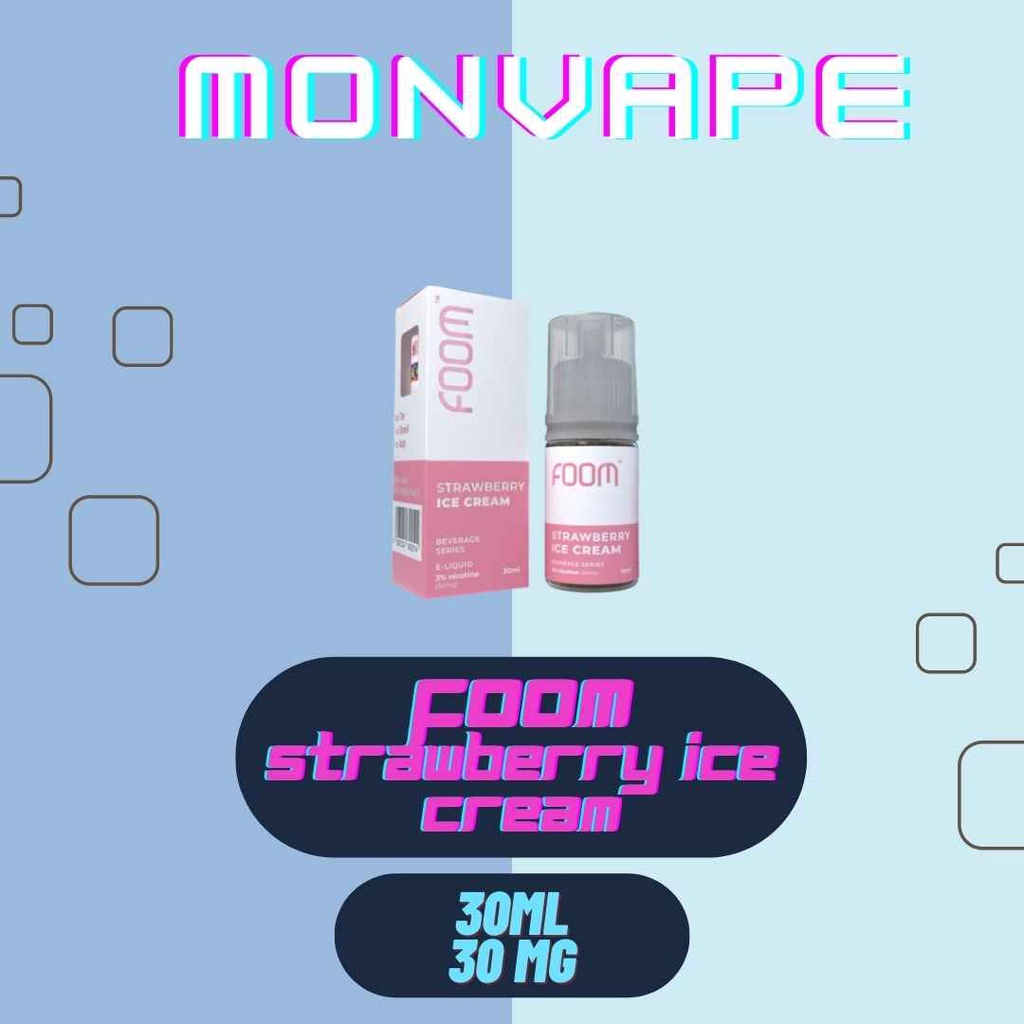 Jual FOOM STRAWBERRY ICE CREAM SALTNIC 30ML 30MG BY FOOM E-LIQUID ...