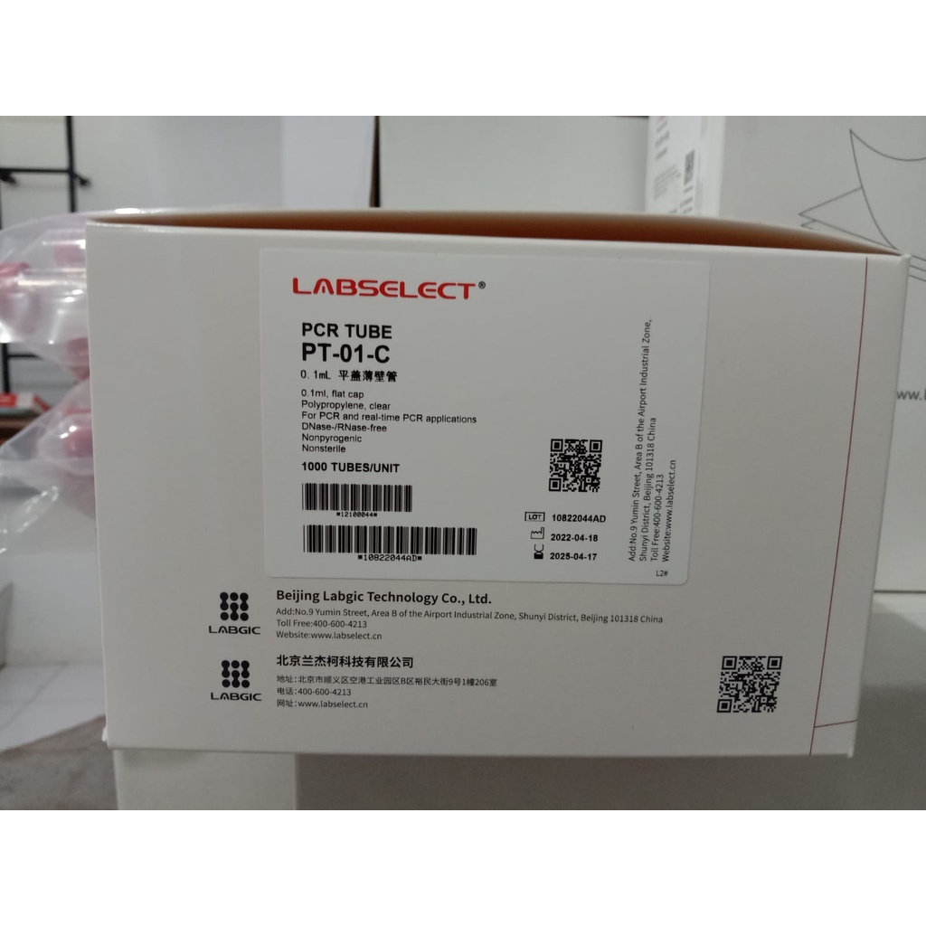 Jual 0,1 ml PCR tubes isi 1000/bag Dnase Rnase free | Shopee Indonesia