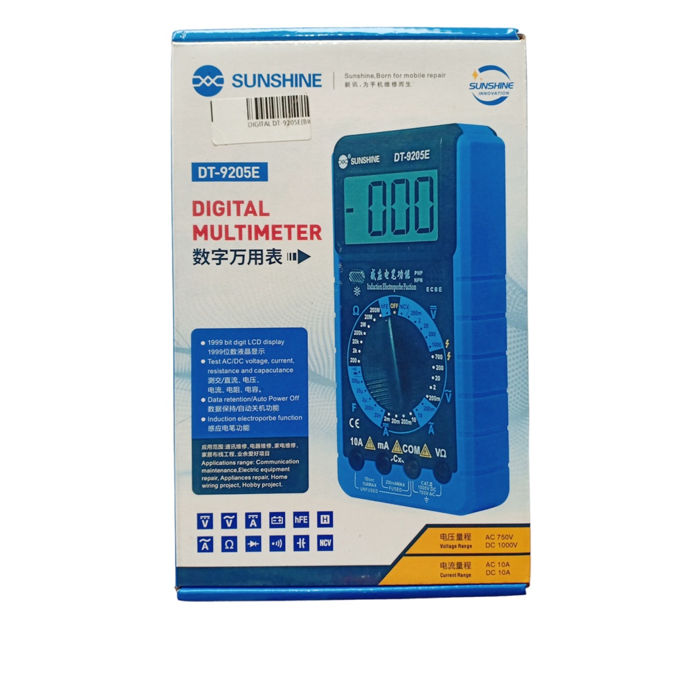Jual Multimeter Digital Sunshine DT- 9205E Original | Shopee Indonesia