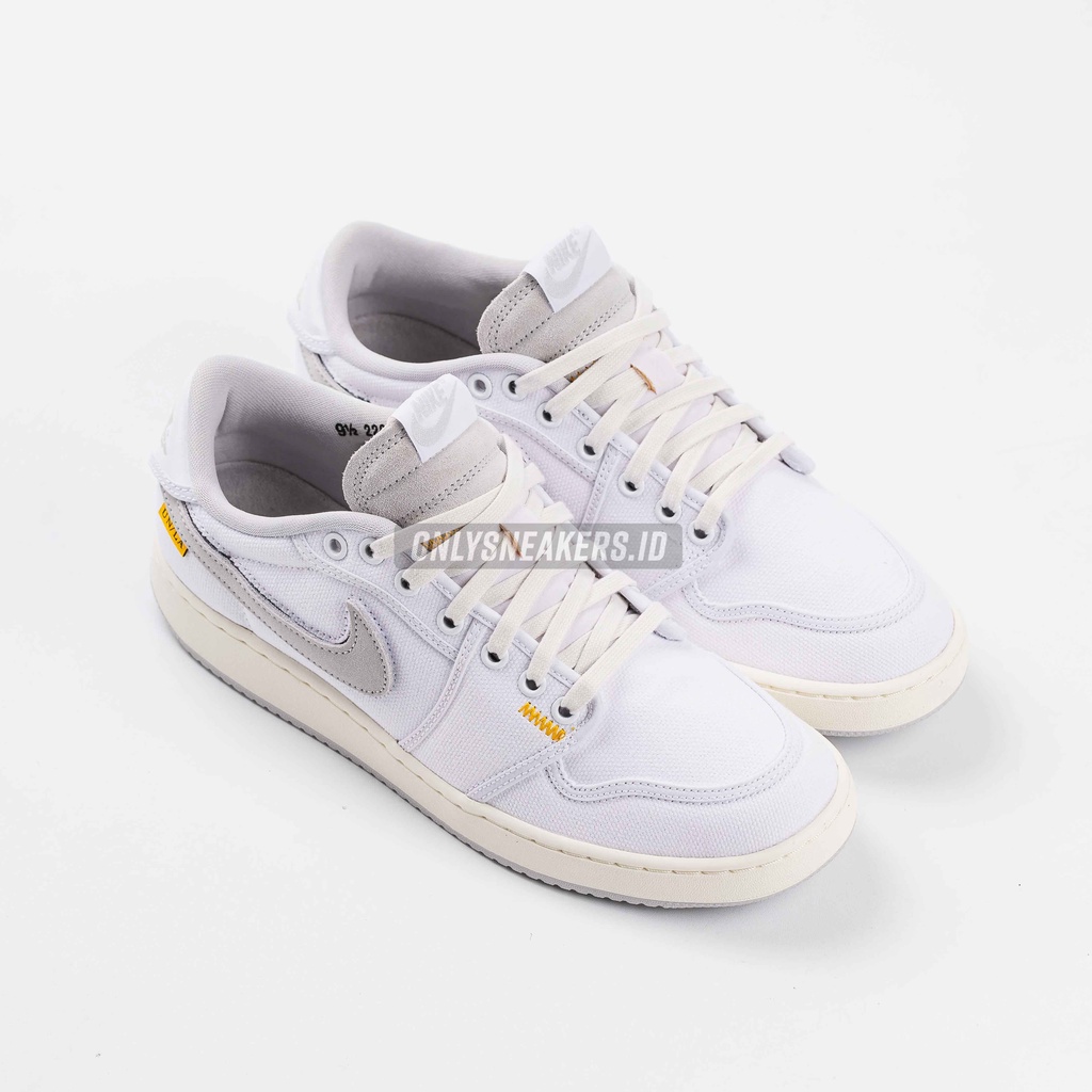 Jual JORDAN 1 LOW RETRO AJKO UNION WHITE | Shopee Indonesia