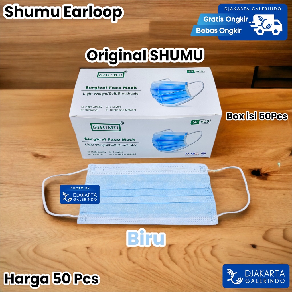 Jual Masker Earloop Shumu Surgical Medis Mask 4Ply isi 40Pcs | Shopee ...