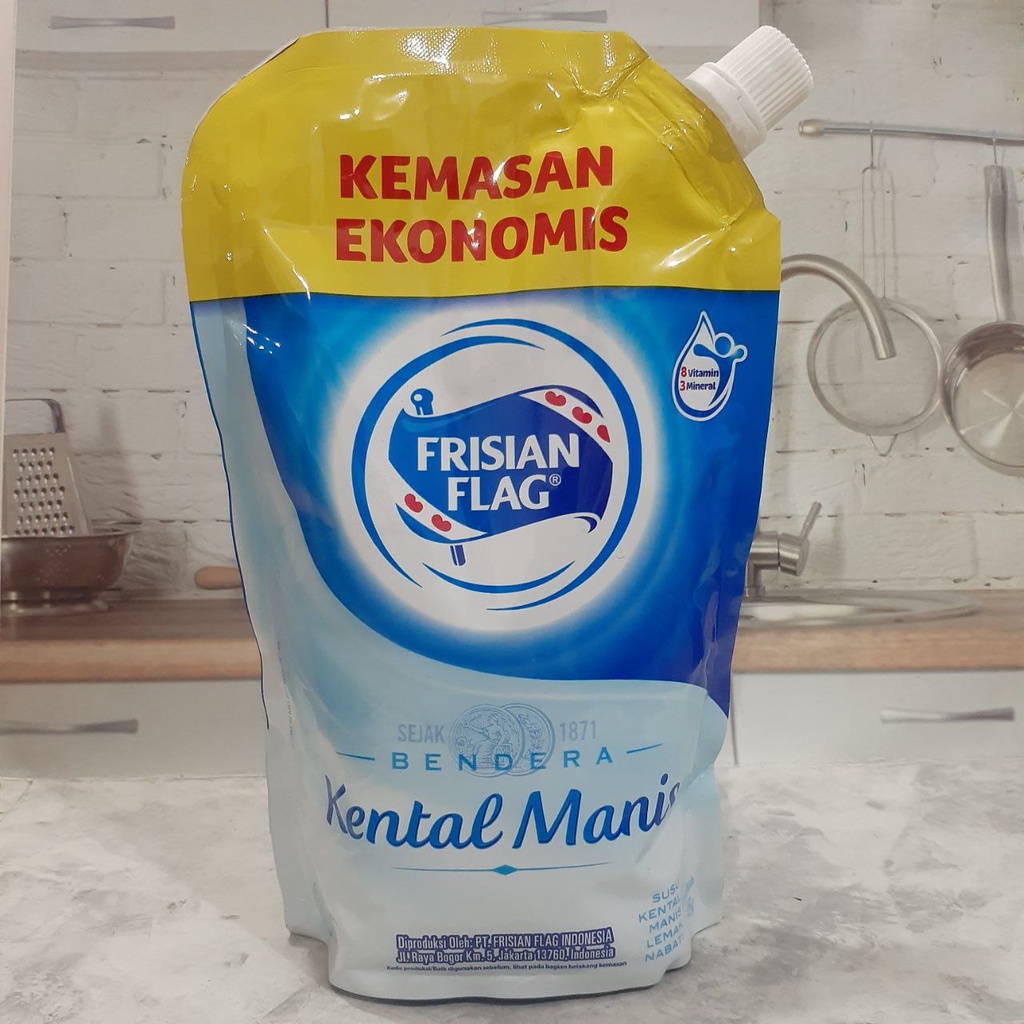 Jual Susu Kental Manis Lemak Nabati Bendera Frisian Flag kemasan pouch ...