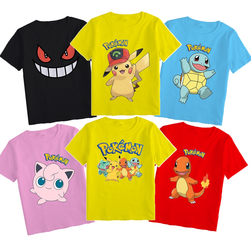 Jual Baju kaos anak Pokemon Baju Pikachu Anak Laki Laki Perempuan ...