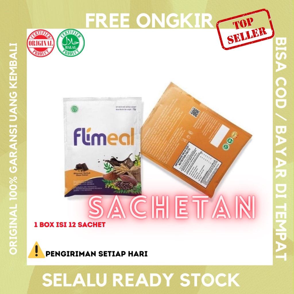 Jual [READY] FLIMEAL SACHETAN FLIMTY SACHET 100% ORIGINAL COKLAT SUSU ...