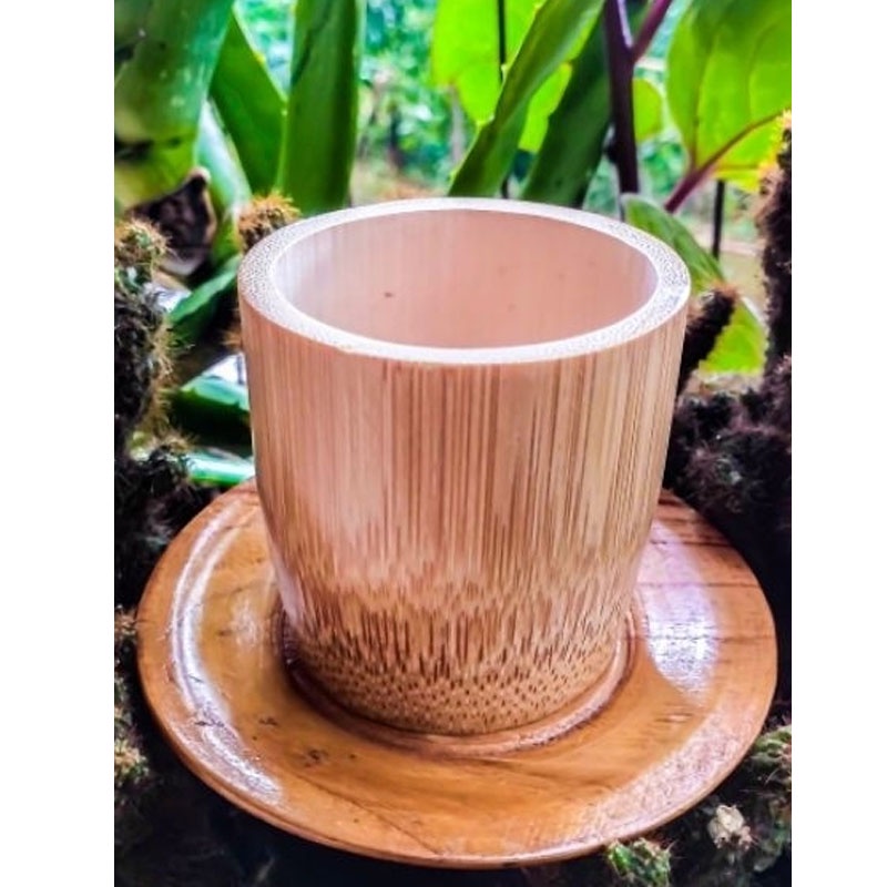 Jual Gelas Cangkir Bambu Model Biasa Unik Elegant Cocok Untuk souvenir ...