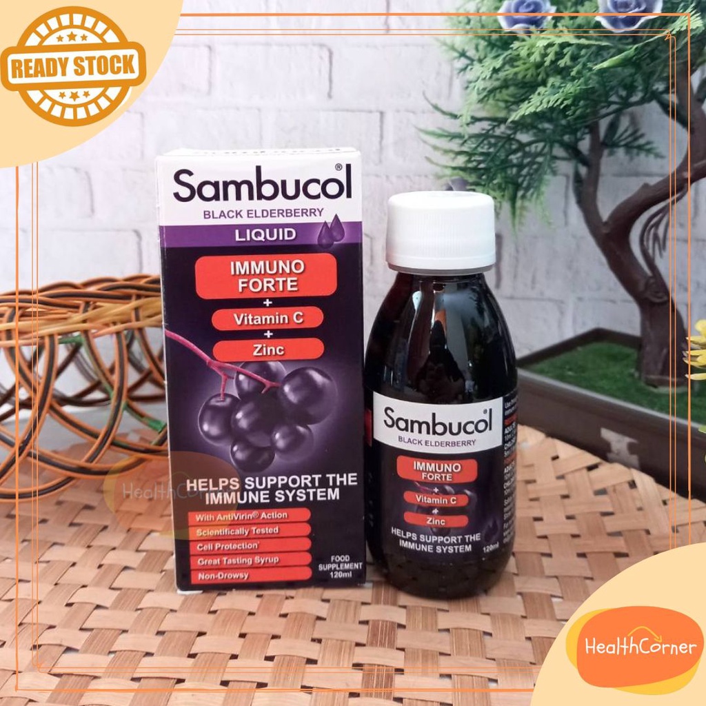 Jual Sambucol Immuno Forte + Vitamin C + Zinc 120ml Immune Support Kids ...