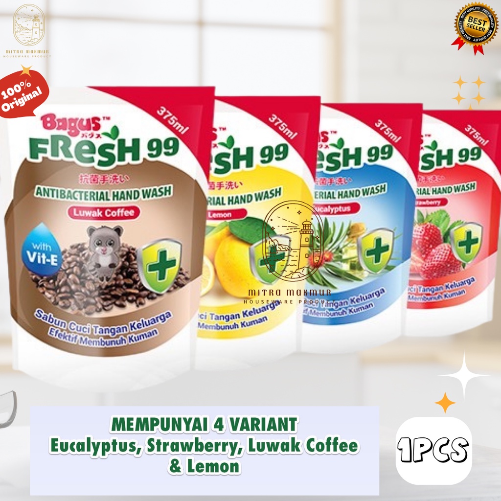 Jual SALE!! REFILL SABUN CUCI TANGAN HAND WASH POUCH 99 ANTIBACTERIAL ...