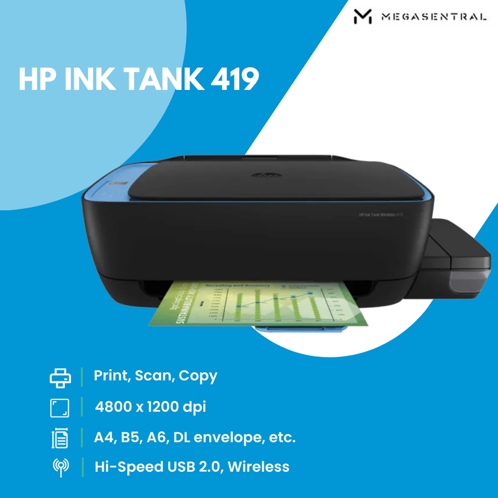 Jual HP Ink Tank Wireless 419 All In One Printer (Print, Scan, Copy ...
