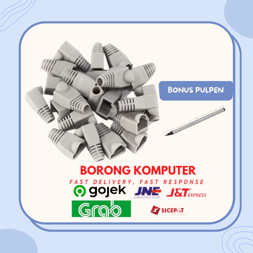 Jual Plug boot / Plug booth / Karet pelindung RJ45 Kabel LAN [50pcs ...