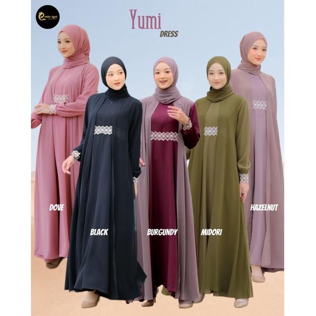 Jual yumi dress by emka hijab | Shopee Indonesia