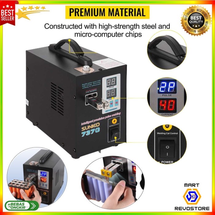 Jual Mesin Las Baterai Pulse Spot Welder Portable Welding Machine 800 A ...