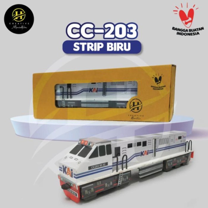 Jual MUST HAVE!! MINIATUR KERETA API KAYU-LOKOMOTIF CC203 LIVERY ...